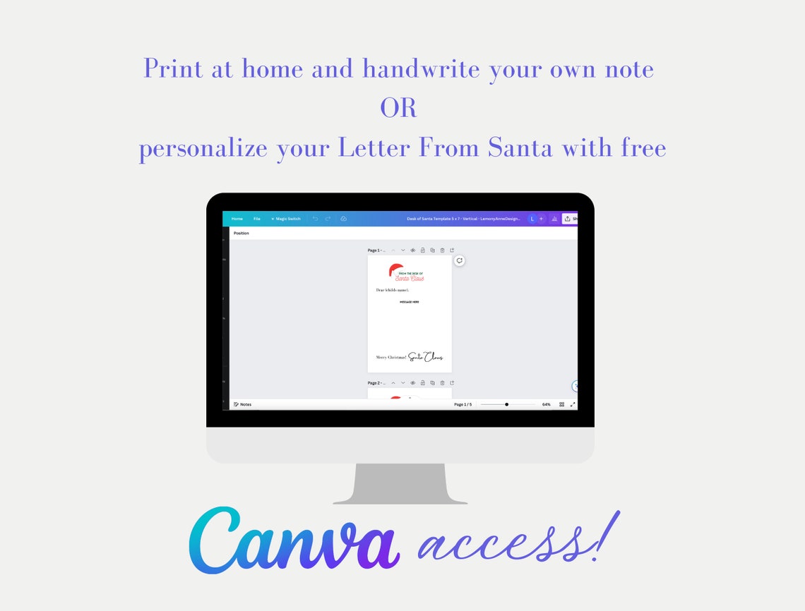 Letter From Santa Bundles, Santa Claus Printable, From the Desk of ...