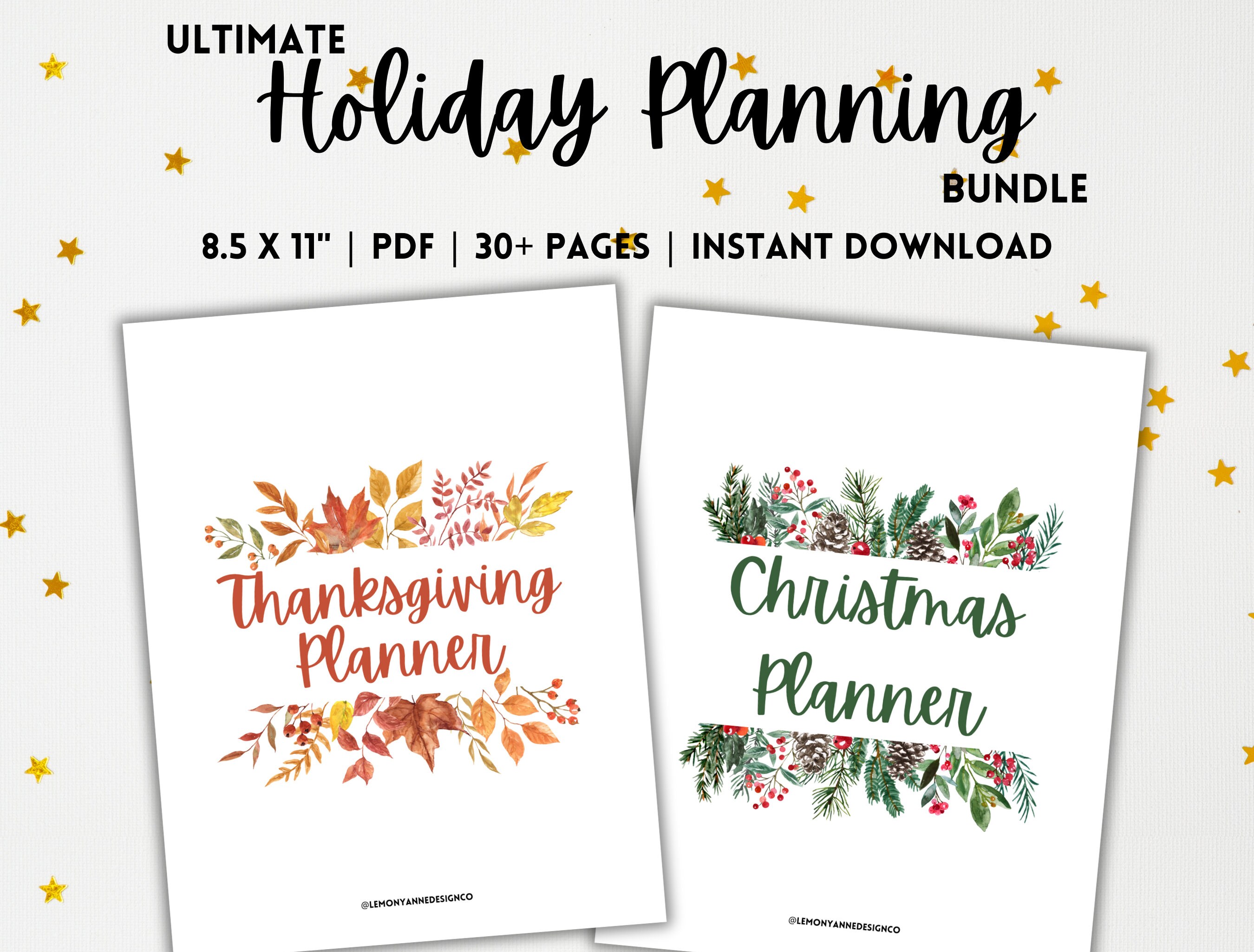 Holiday Planner Printable, Party Planning Checklist, Thanksgiving ...
