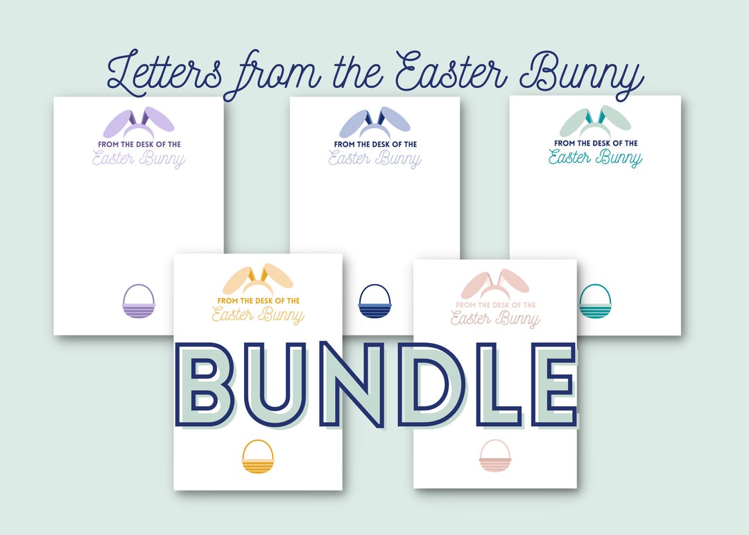 Easter Bunny Bundle | Letter From the Easter Bunny| Easter Card ...
