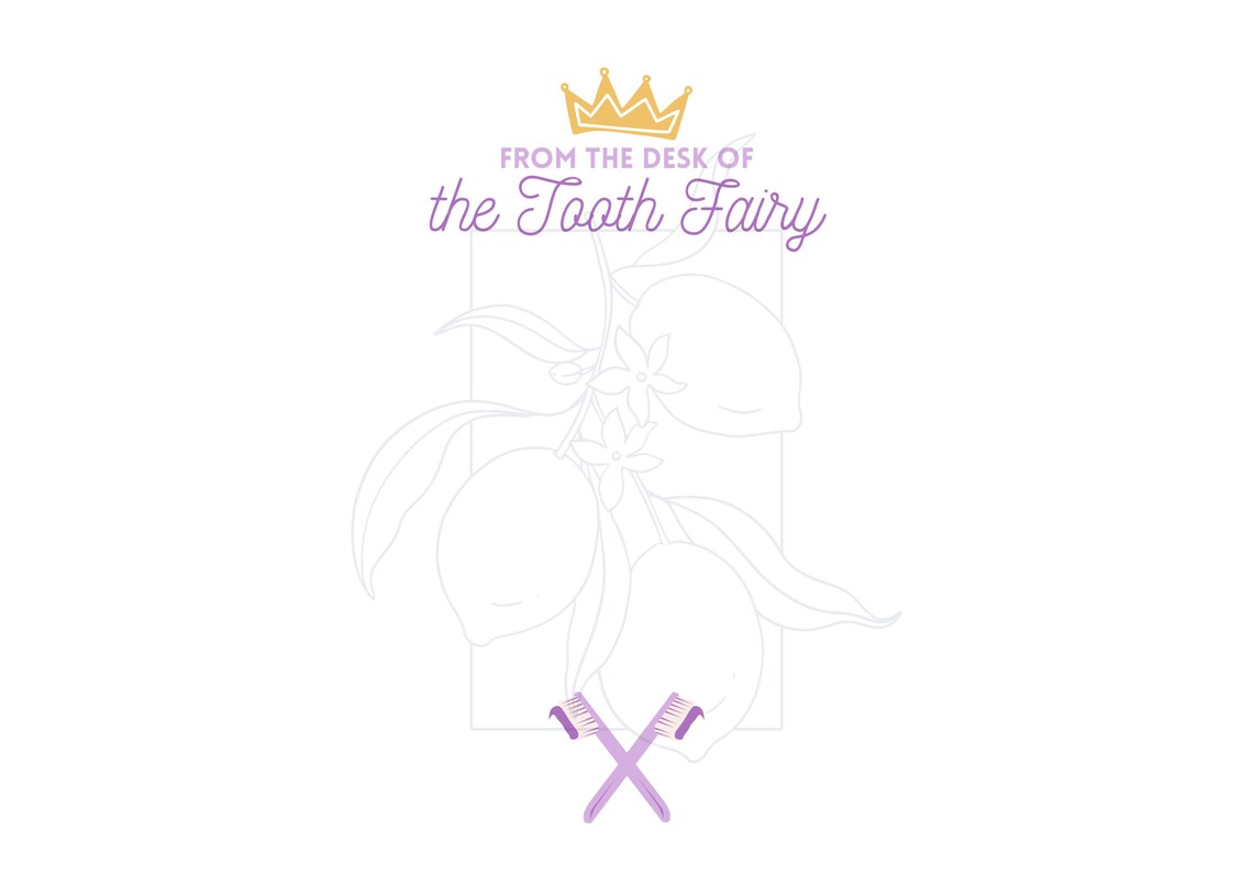 Tooth Fairy Letter | From the Tooth Fairy | Digital | Print at Home ...