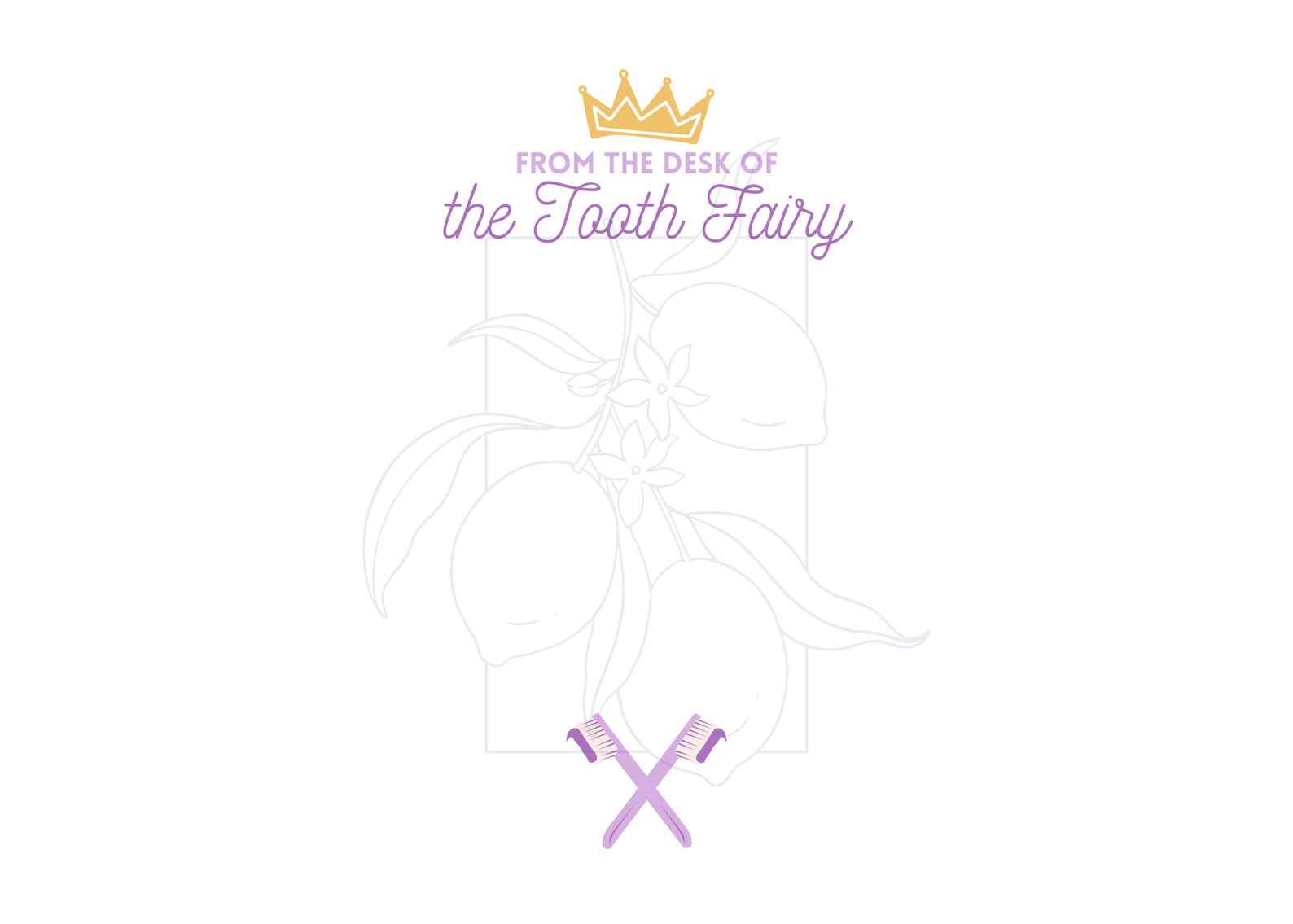 Tooth Fairy Letter | From the Tooth Fairy | Digital | Print at Home ...