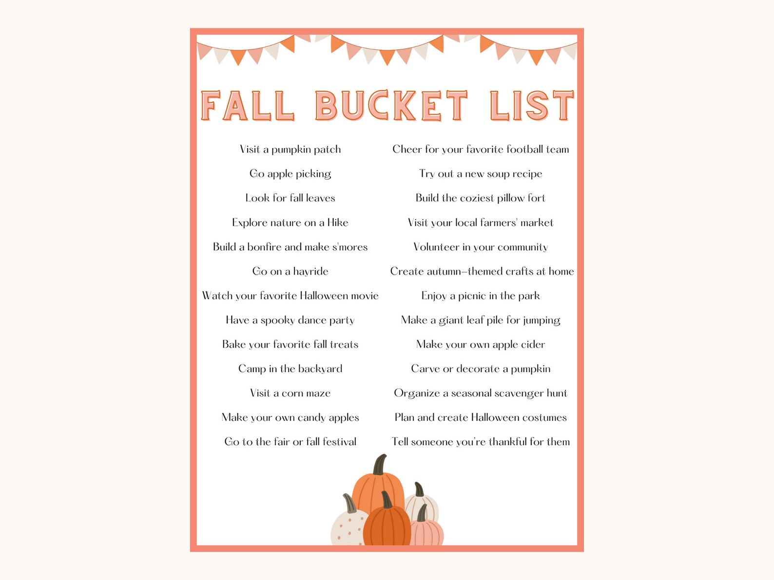 Ultimate Fall Bucket List Family-friendly Fall Activites Fall Fun Fall ...