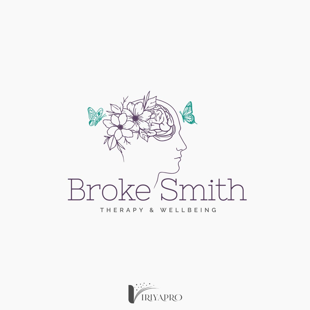 Therapist Premade Logo, Brain Logo, Psychologist Brain Logo Design ...