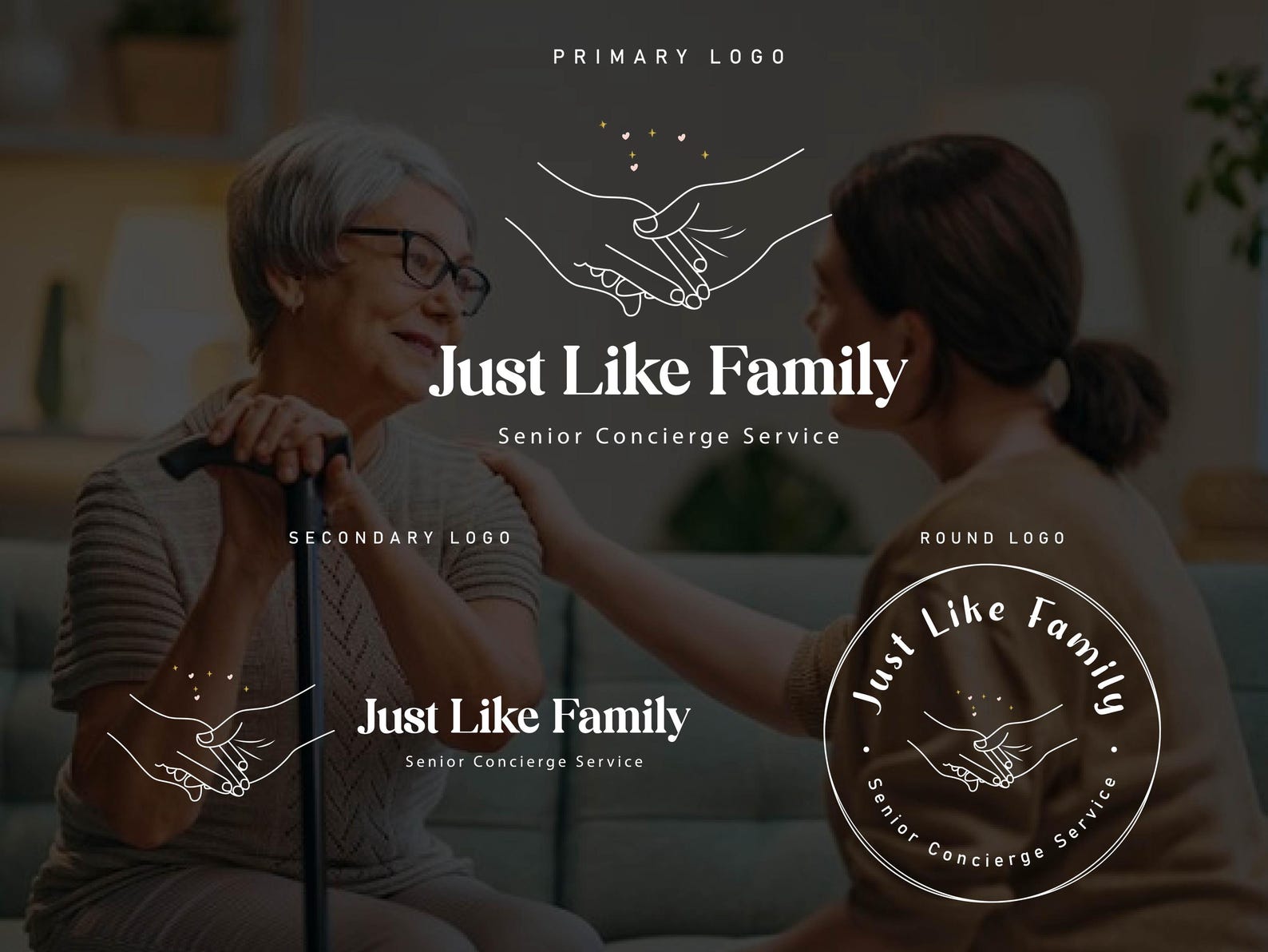 Elderly Care Logo, Caregiver Logo, Senior Care Logo, Medical Assistant ...