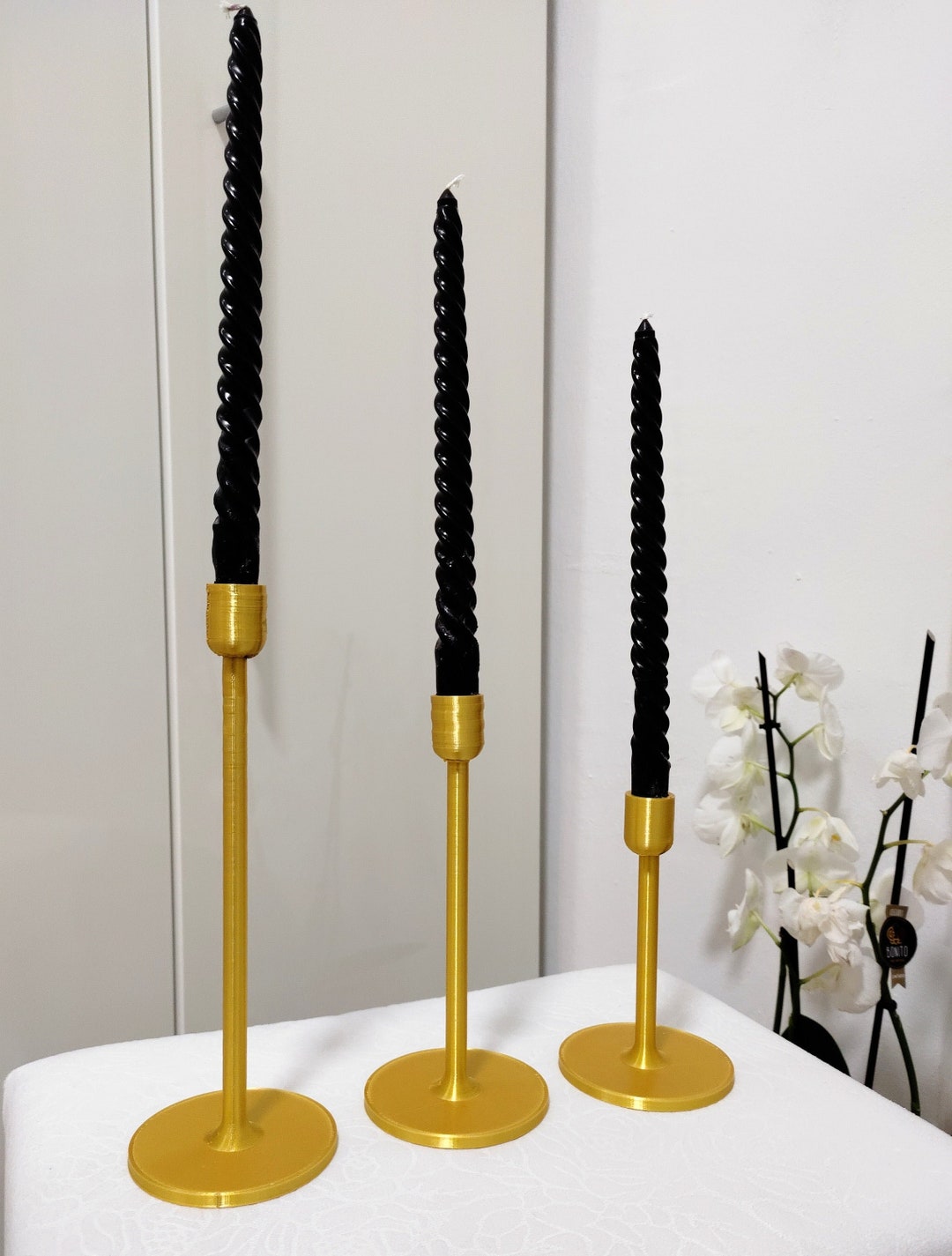 Candlestick Gold Candle Decoration Vintage Rod Candle Candle - Etsy