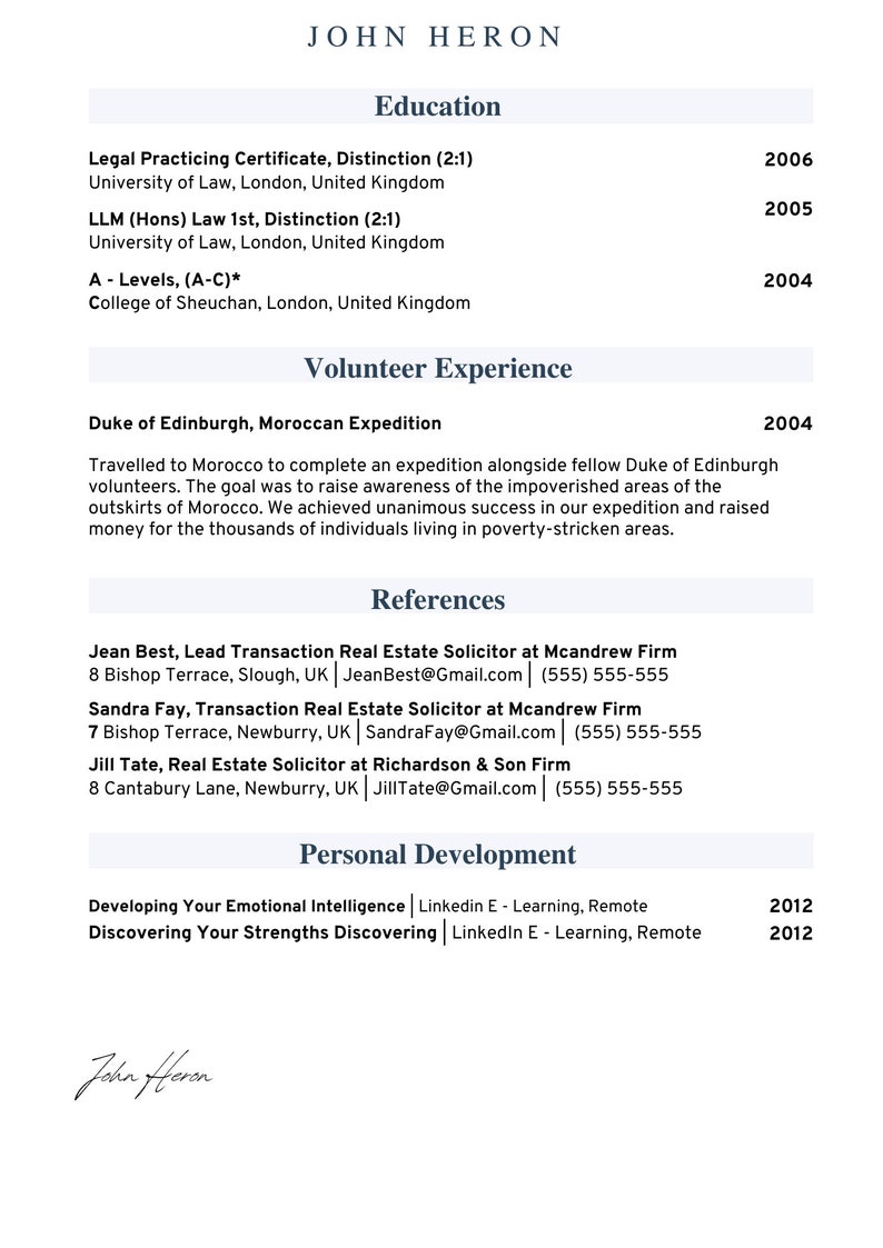 Professional CV Template Resume Template ATS Ready CV - Etsy