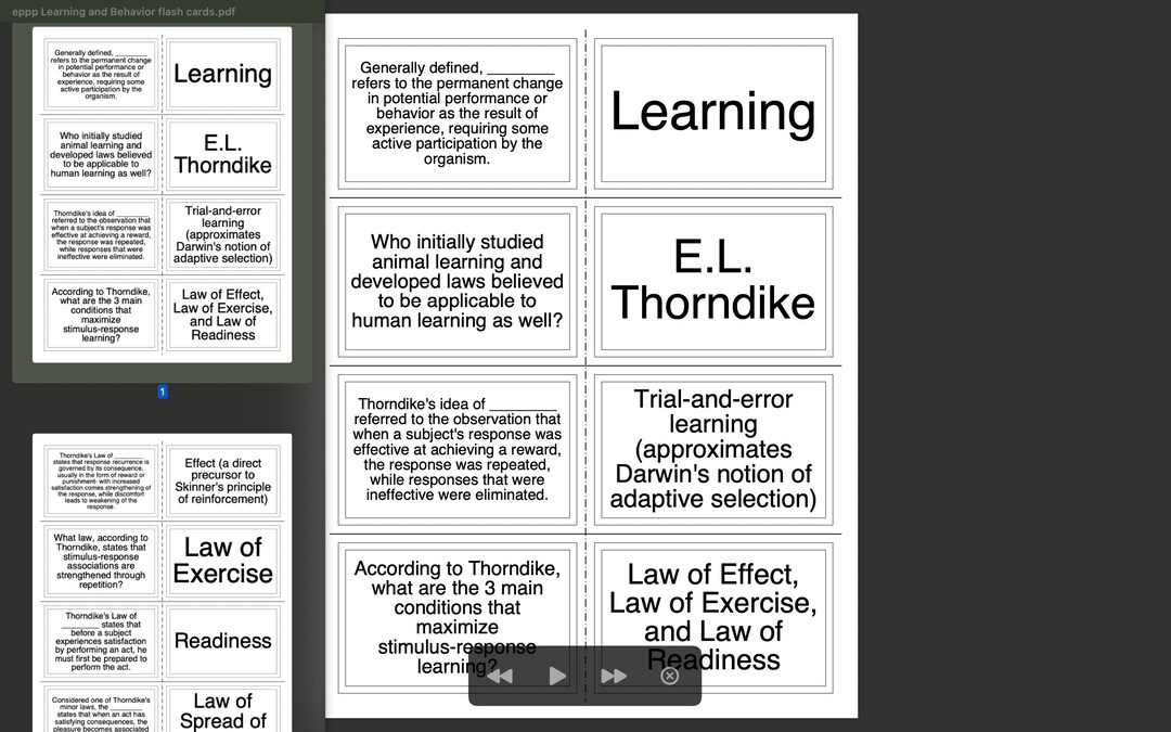 EPPP Learning Theory & Behavior Flash Cards - Etsy