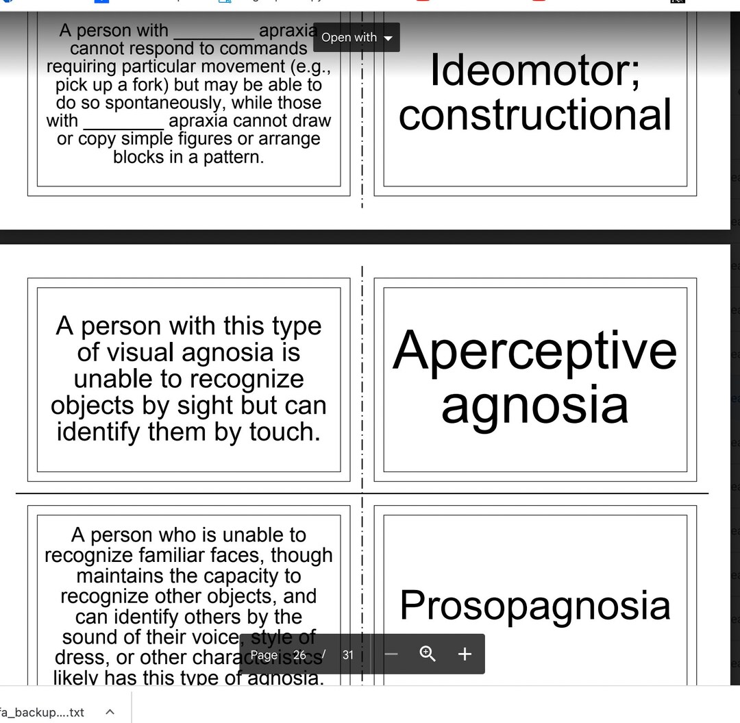 EPPP Study Materials: Neuropsychology Flash Cards - Etsy Canada