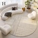 Modern Style Round Decorative Rugs / Neutral Tone Large Carpet ...
