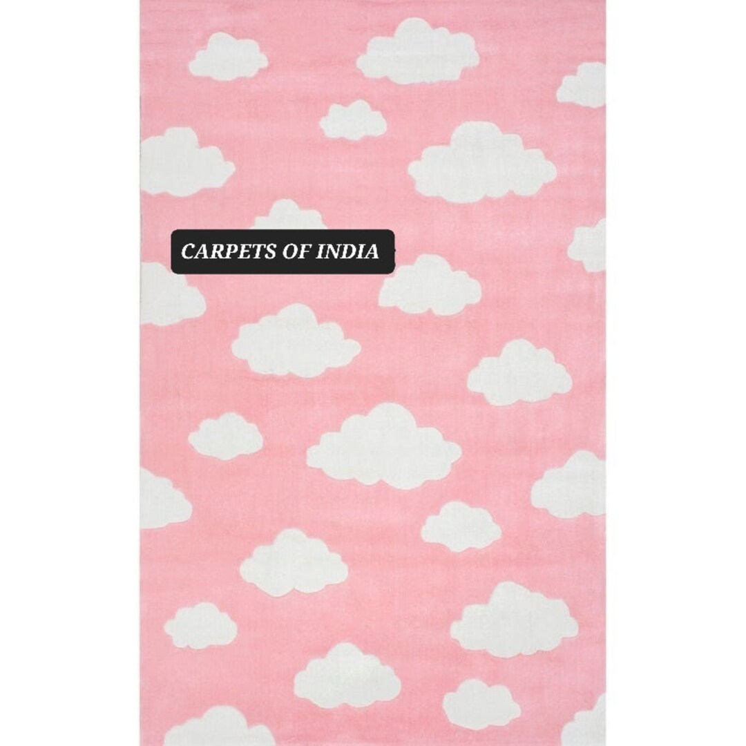 Hand Tufted Modern Clouds Kids Area Rug Handmade Area Rug Hand Tuft ...