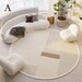 Modern Style Round Decorative Rugs / Neutral Tone Large Carpet ...