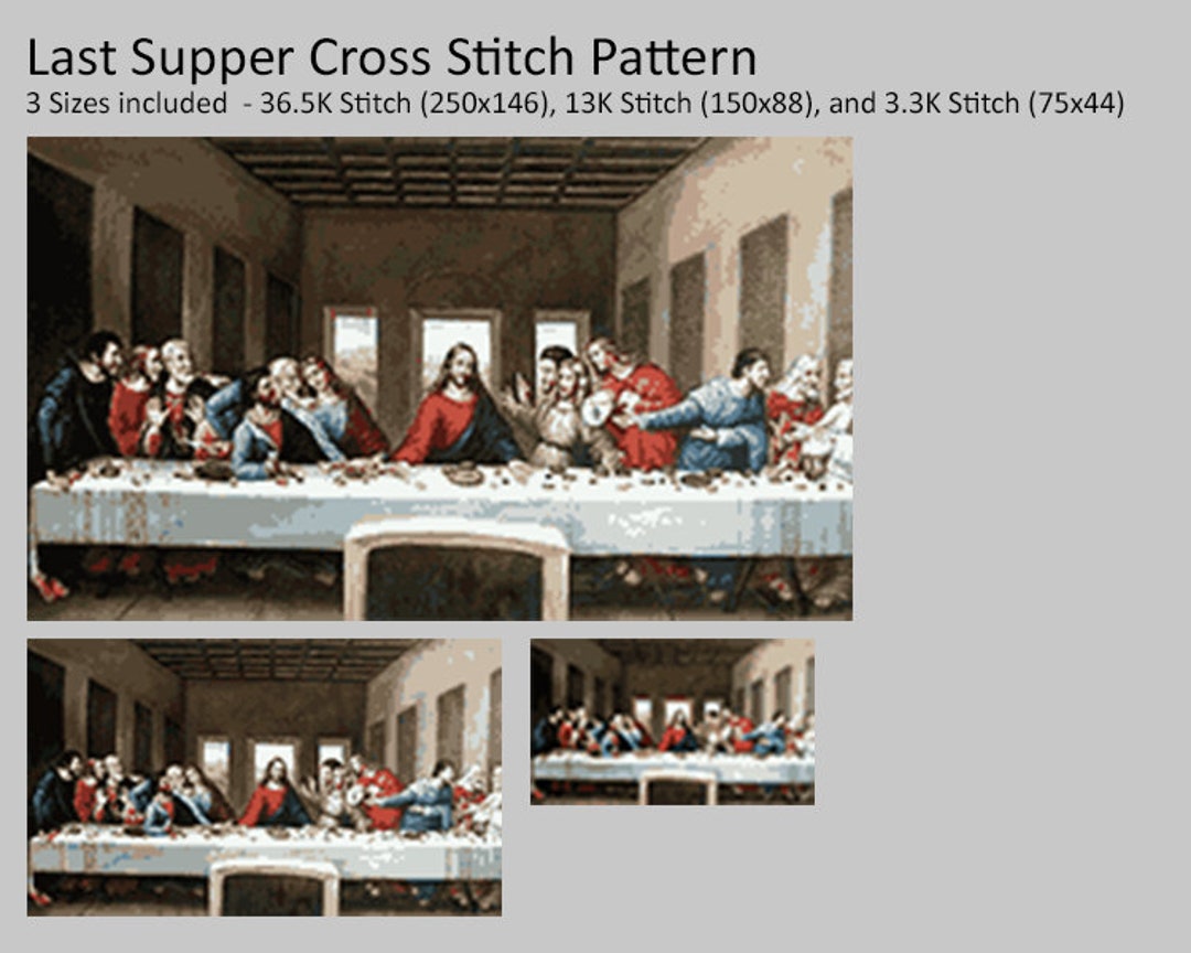 Last Supper Cross Stitch Pattern - Etsy
