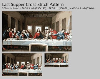 The Last Supper Cross Stitch Pattern, 150x300 Stitches - Etsy