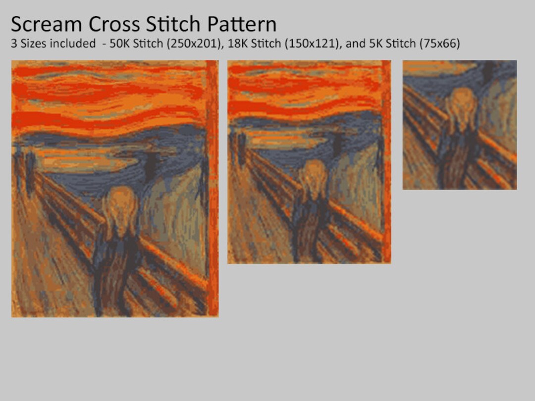 Scream Cross Stitch Pattern - Etsy