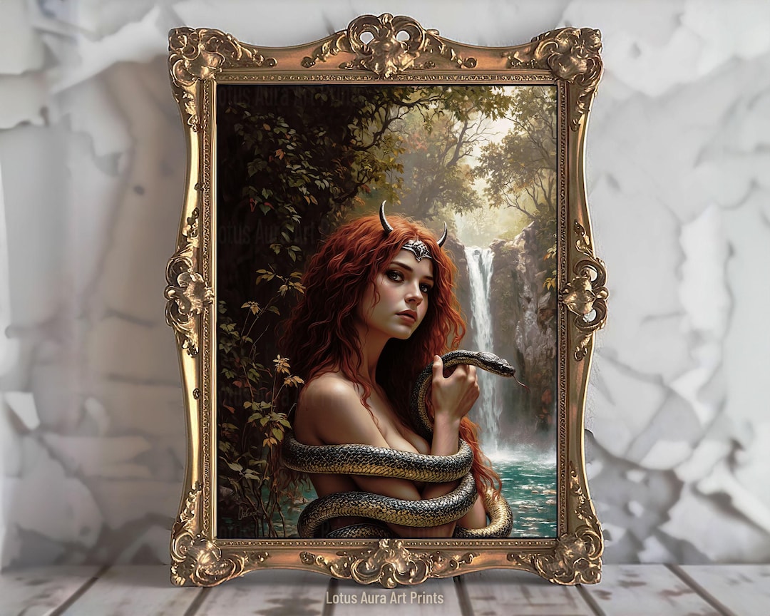 Demon Princess Lilith Art Print, Gothic Dark Academia Decor, Lilith's ...