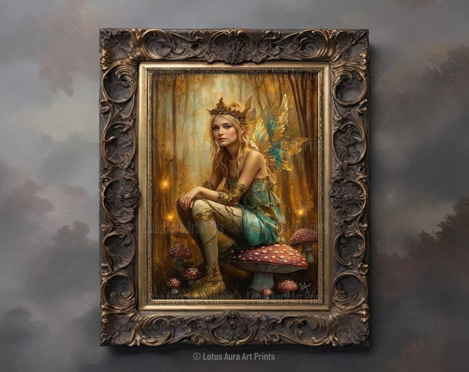 Surreal Fairy Art Print Fantasy Picture, Gothic Fae Poster, Whimsical ...