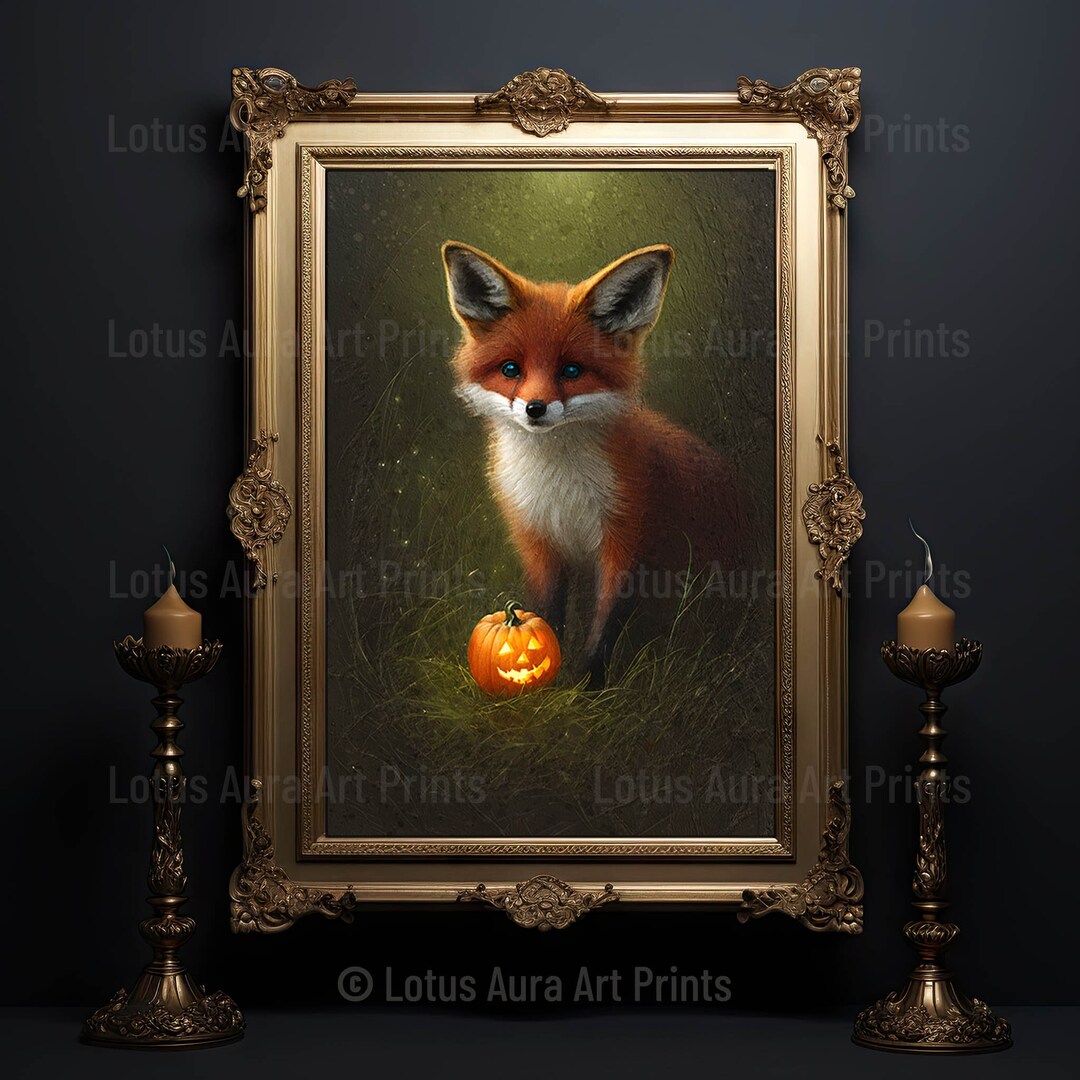 Witch Gift Fox Poster, Dark Academia, Witchy Room Decor, Dark ...