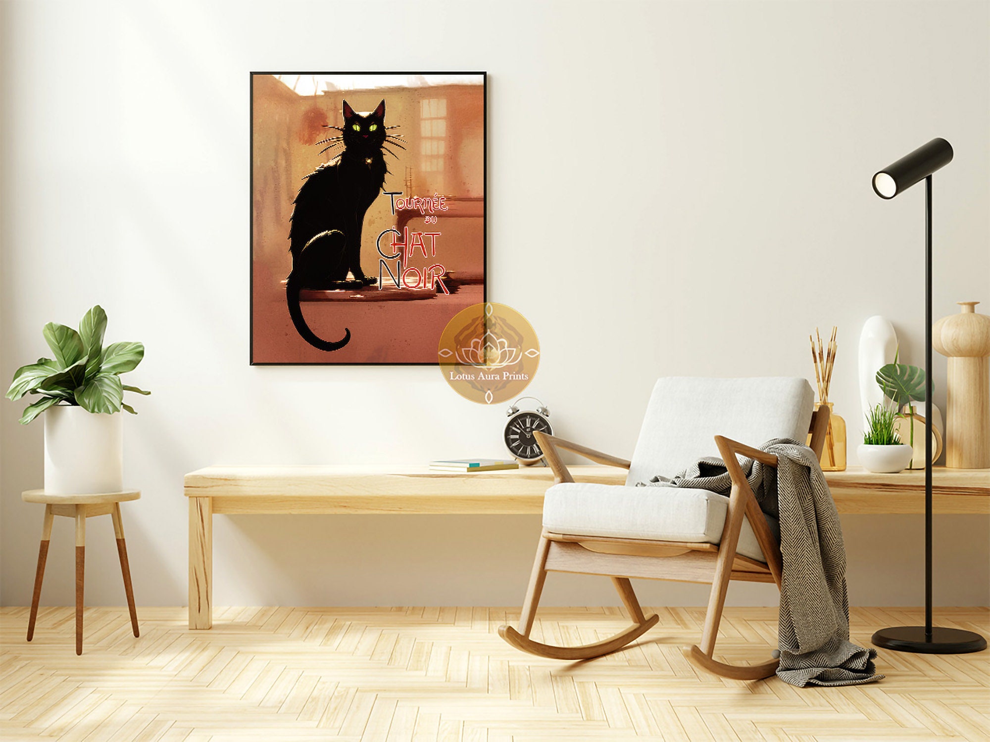 Le Chat Noir Poster, Black Cat Wall Art, Chat Noir Print, Vintage ...