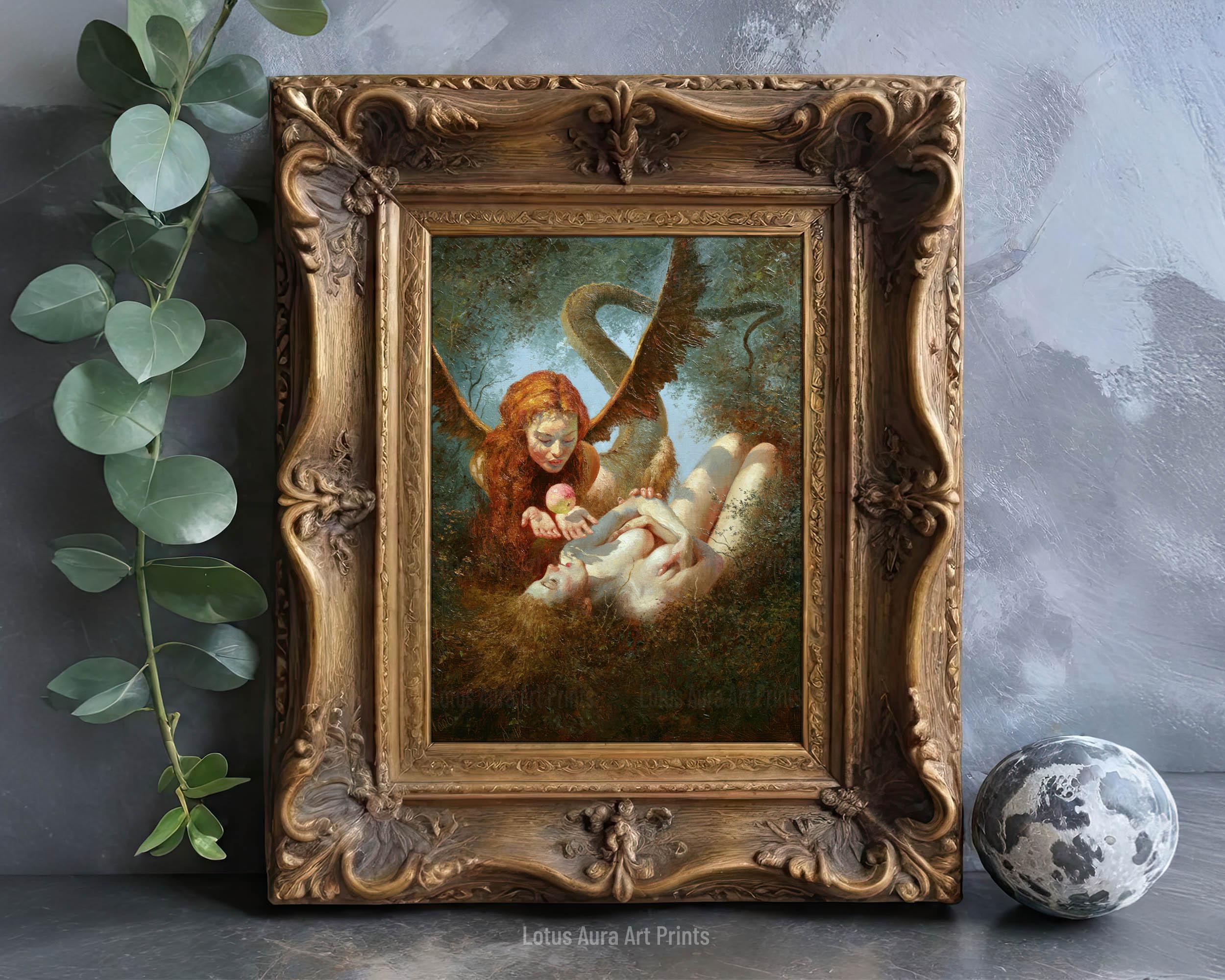 Lilith and Eve,by Yuri Klapouh,mythological Lilith Print,gothic Dark ...