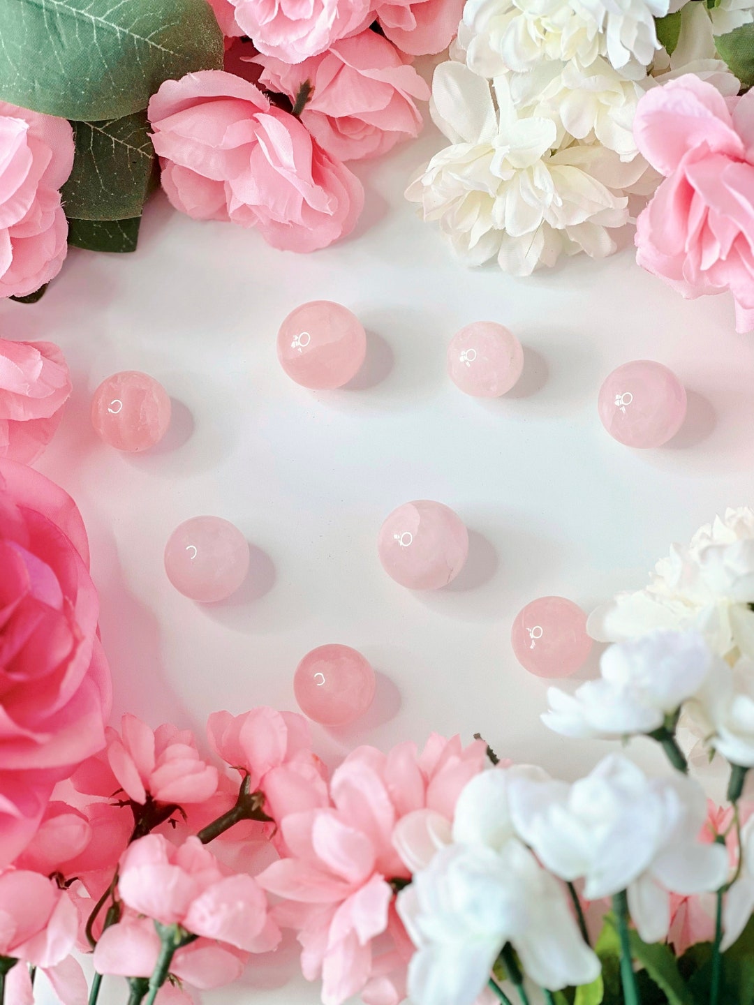 Mini Rose Quartz Spheres, Rose Quartz Crystal Sphere, Crystal Ball ...