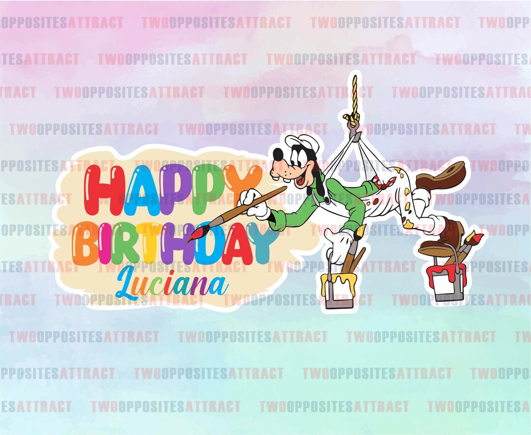 Goofy Birthday Magnet, Donald Bday Celebration Door Decor Sail Gift ...