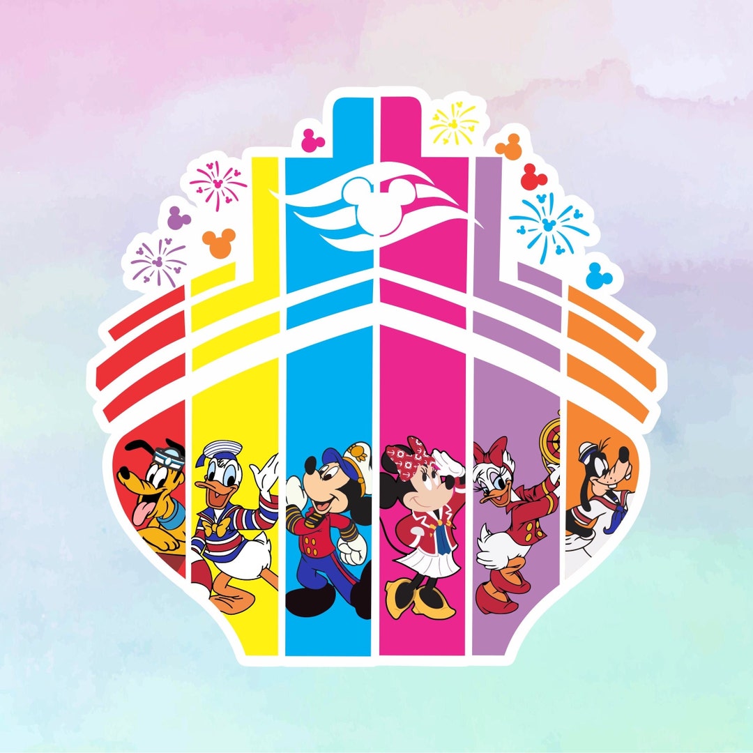 Colorful Disney Cruise Ship Magnet, DCL Disney Cruise Door Magnet ...