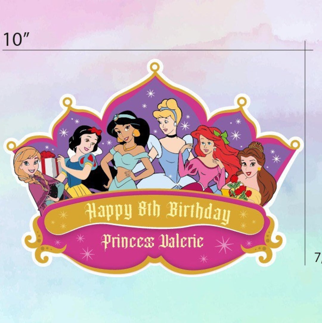 Princesses Birthday Magnet, Disney Cruise Door Magnet, Happy Birthday ...