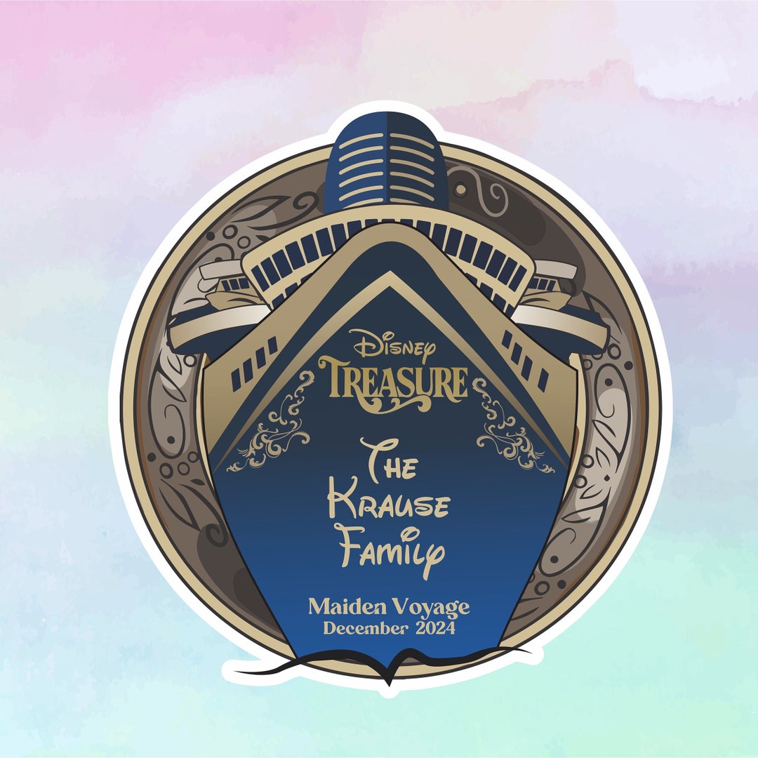 Disney Treasure Maiden Voyage Magnet, Disney Cruise Ship Door Magnet ...