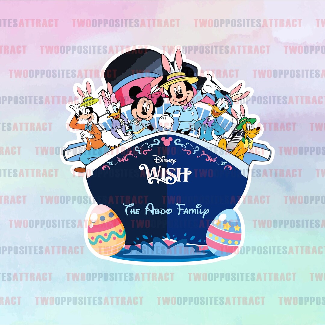 Easter Ship Magnet, Mickey & Minnie Easter Magnet, Disney Cruise Door ...
