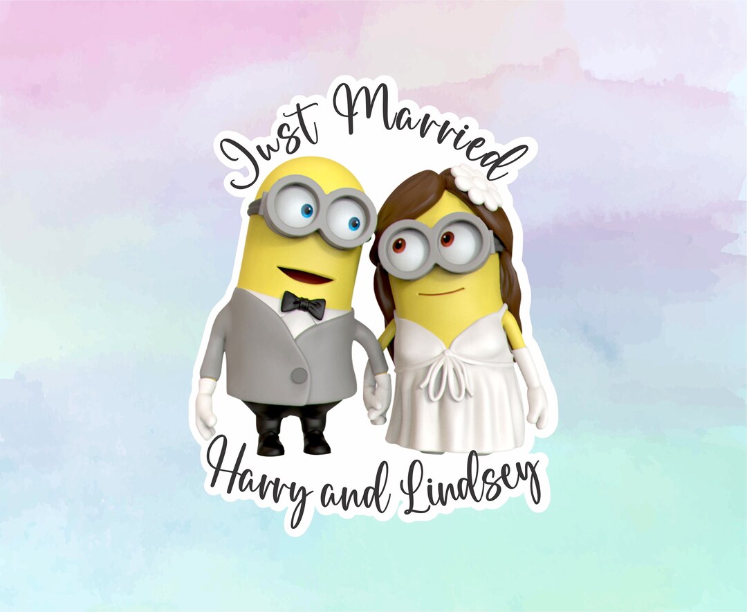 Minions Wedding Magnet: Personalized Just Married Gift - Etsy