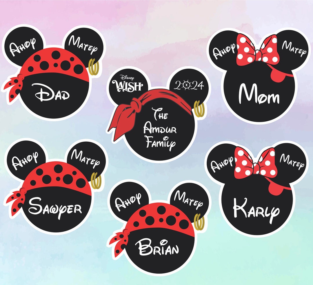 Pirate Night Magnet, Pirate Family Magnet, , Ahoy Matey Magnet, Disney ...