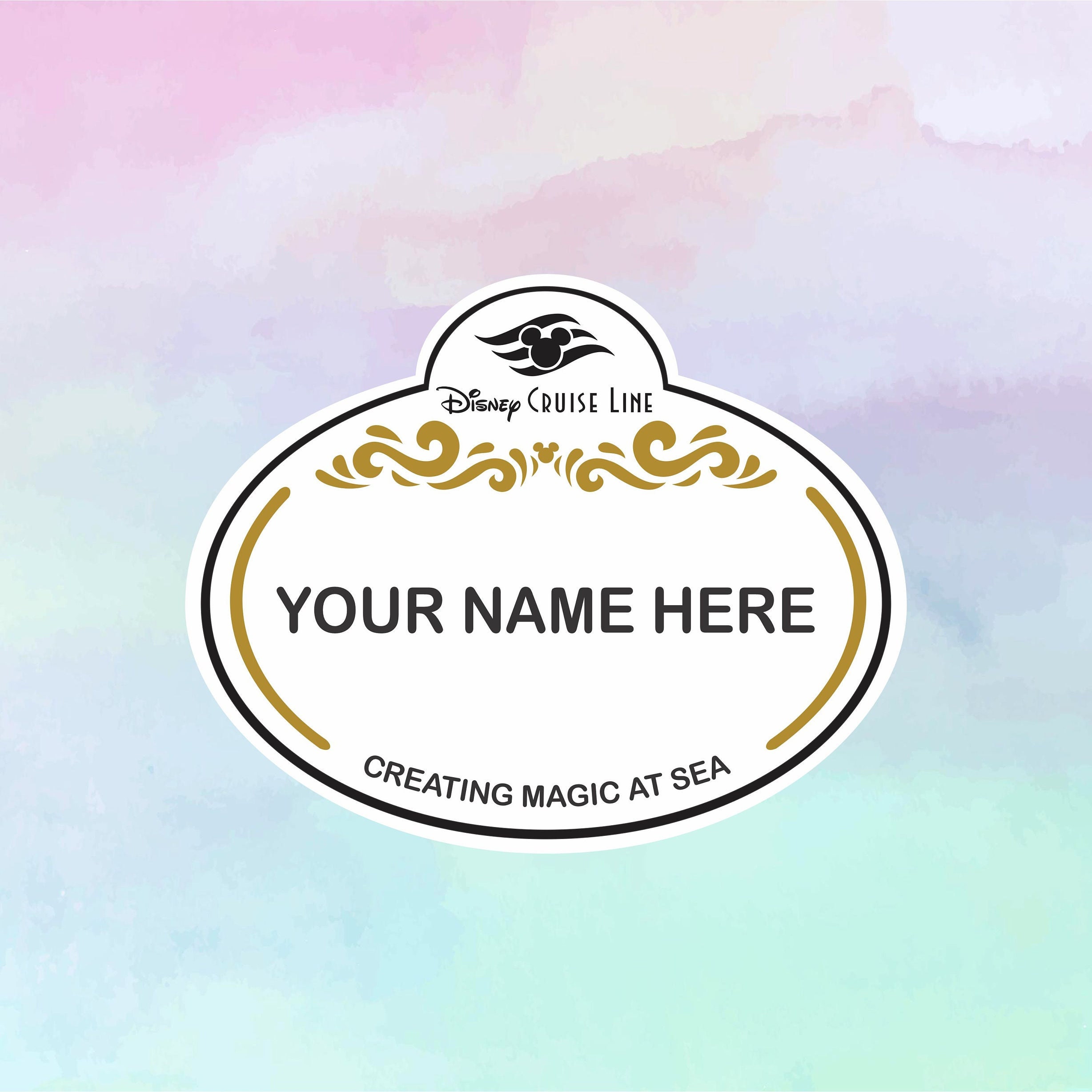 DCL Name Tag, Disney Cruise Magnet, Cast Member Name Tag Magnet, Old ...
