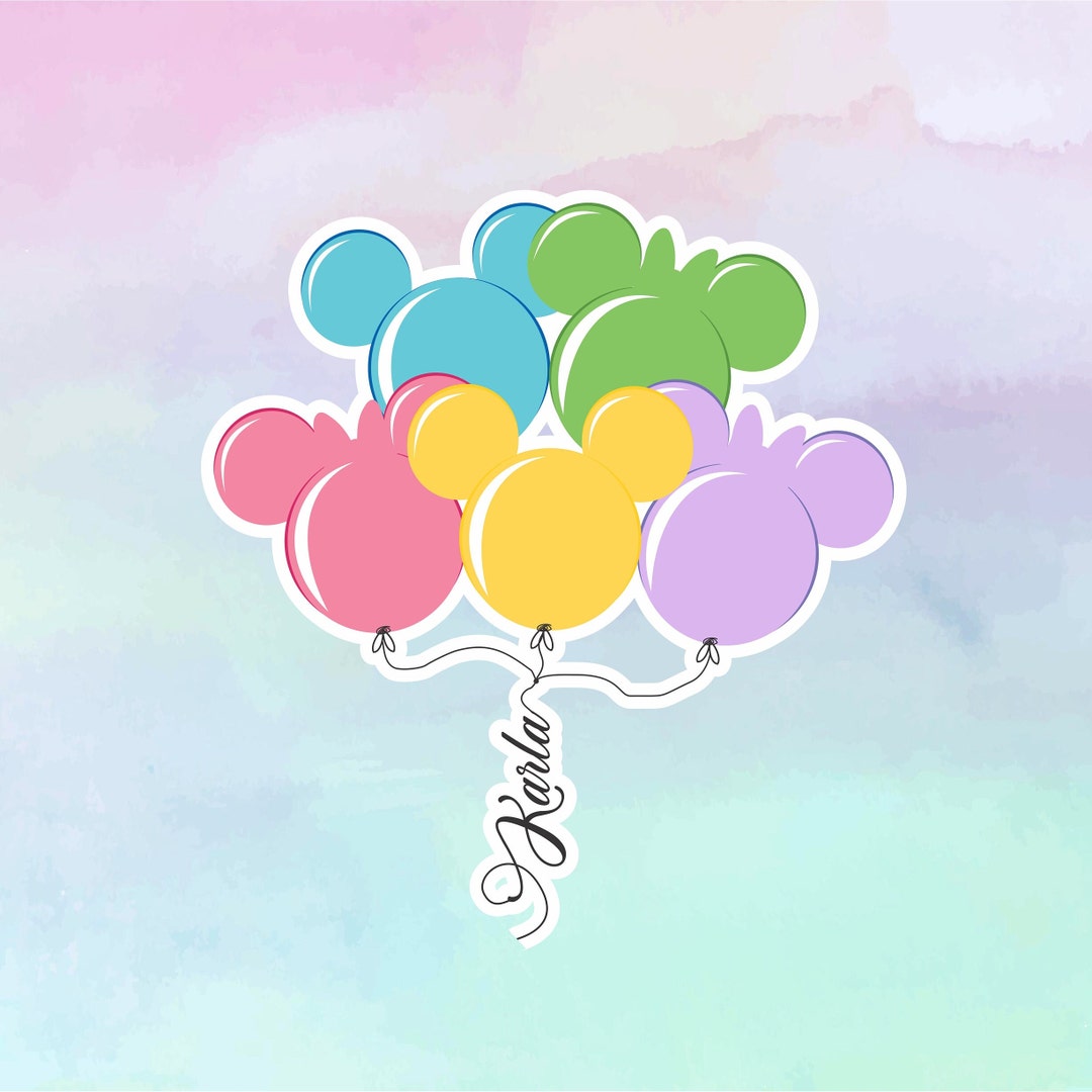 Balloons Birthday Magnet, Bright Colors Balloon Magnet, Disney Cruise ...
