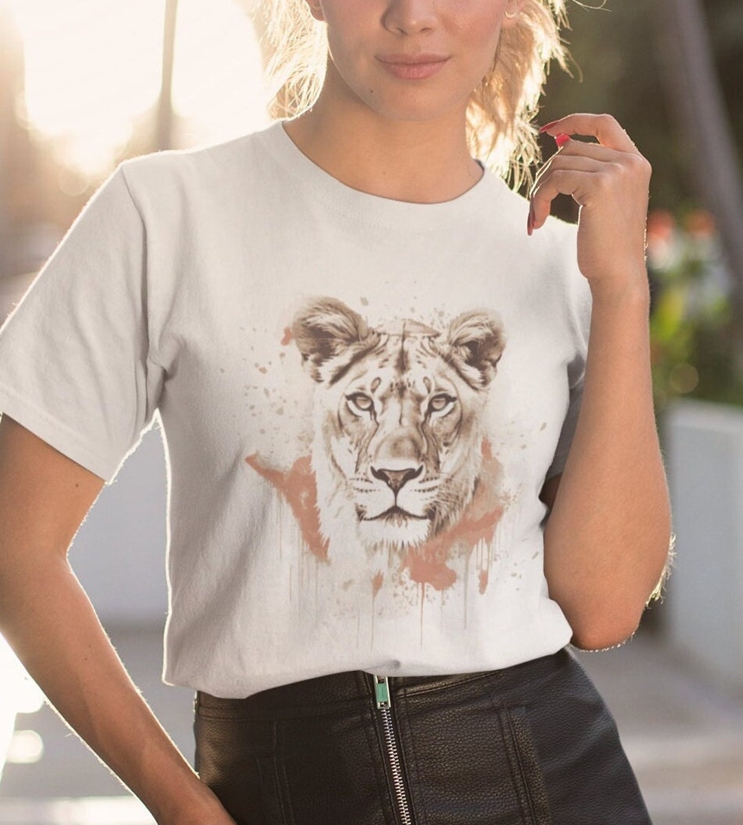 Lioness Grunge T-shirt Gift, Lioness Lover Tshirt, Lioness Fan Apparel ...