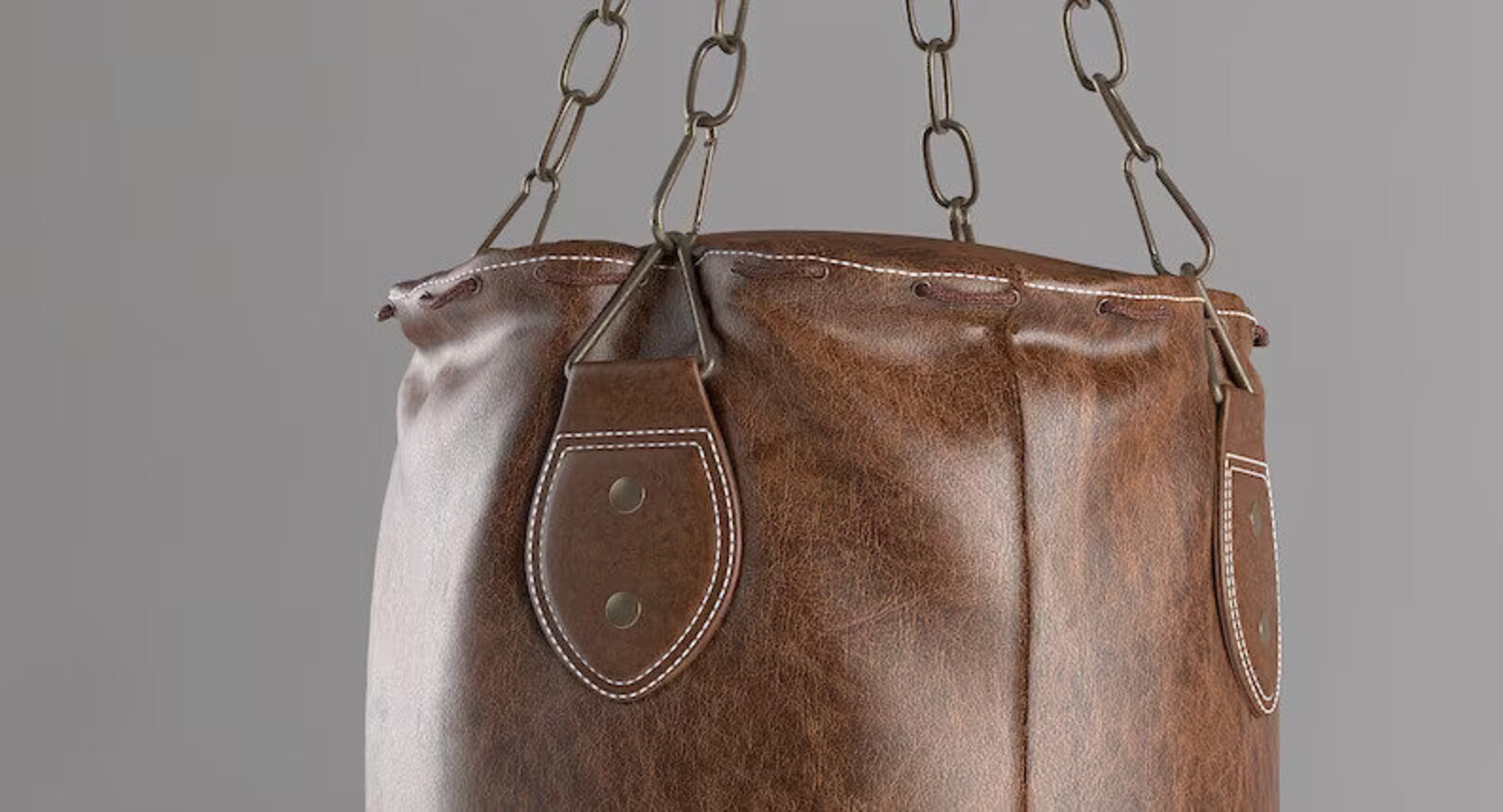 Vintage Style Leather Punching Bag, Boxing Bag, Heavy Bag, MMA ...