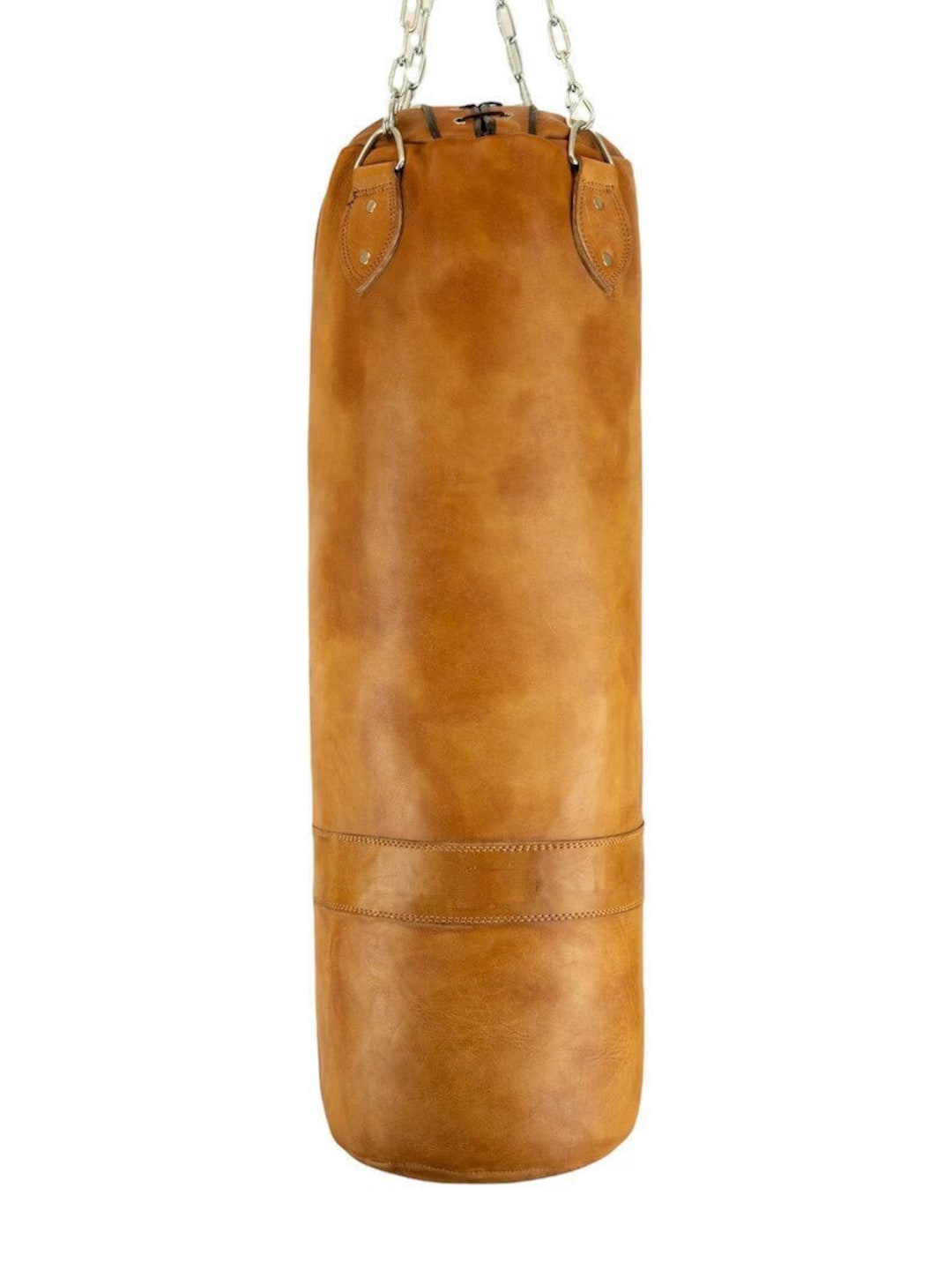 Unique Veg Tan Vintage Leather Punching Bag, Retro Boxing Bag, MMA ...