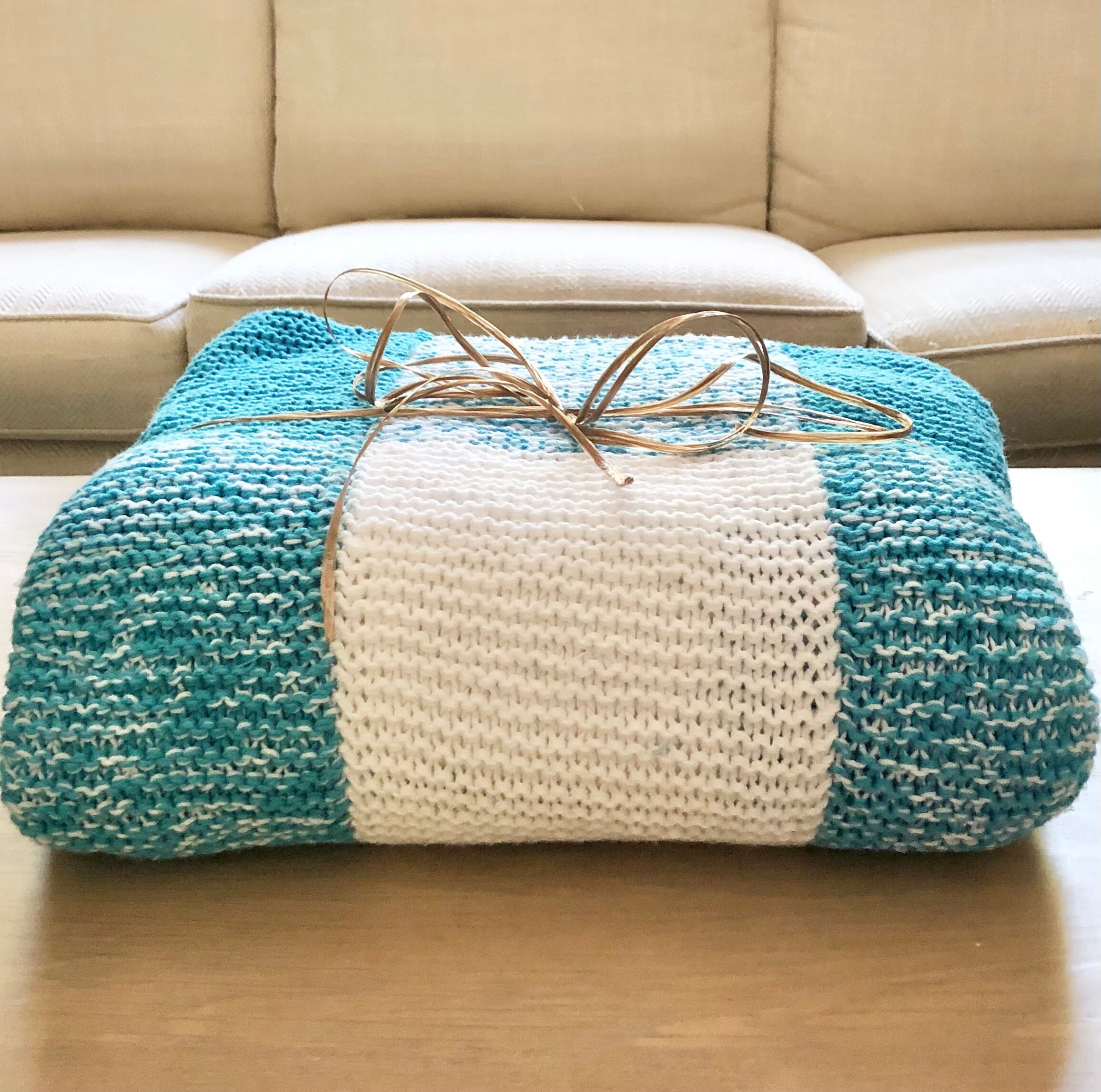 Gingham Blanket Knitting Pattern, Knit Baby Blanket, Knitted Gift, Fall ...