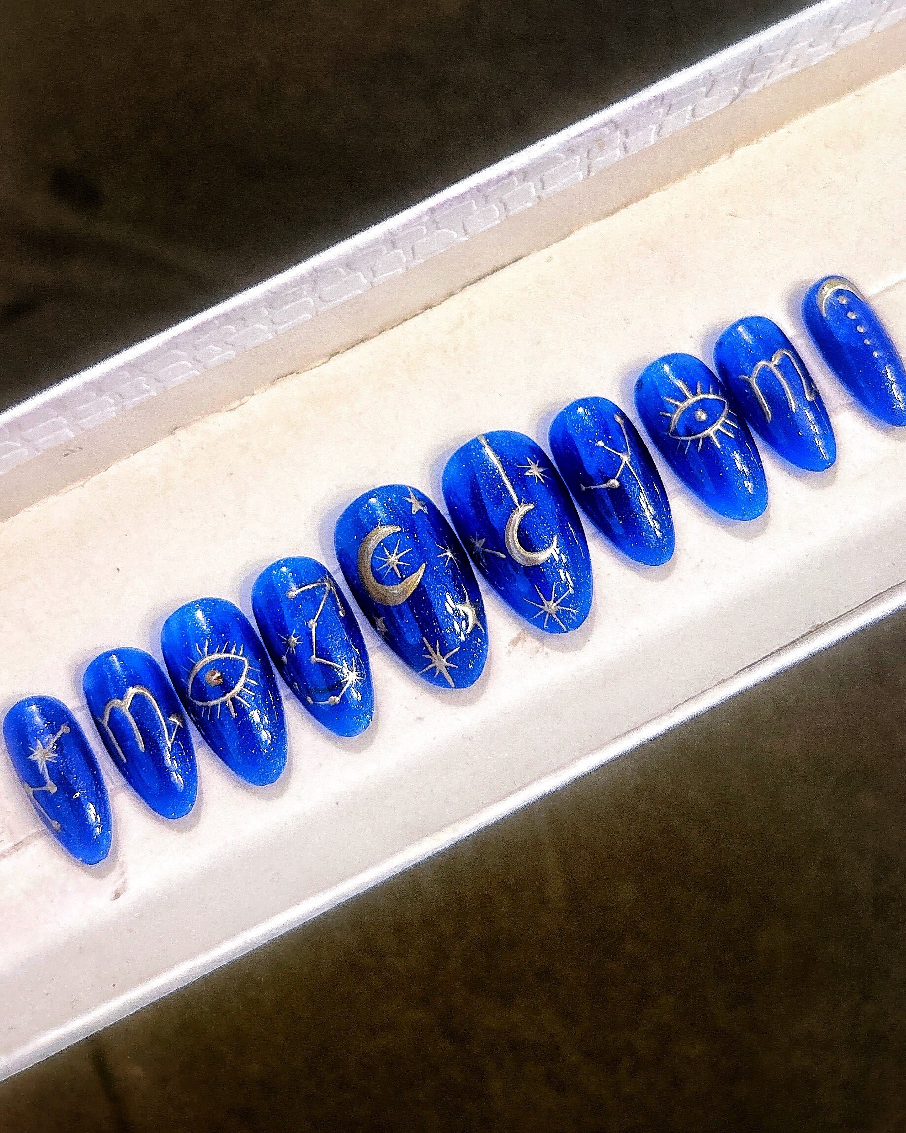 Zodiac Press on Nails Aries Taurus Gemini Cancer Leo - Etsy