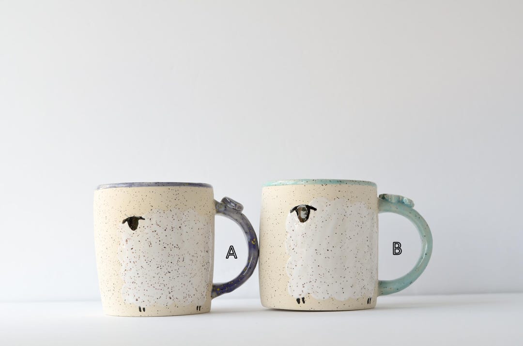 Sheep Mugs With Large Sheep | Handmade Pottery | Handmade Ceramics ...