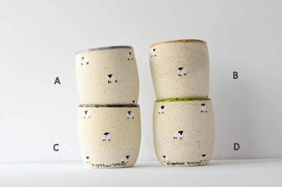 Little Sheep Cups | Handmade Pottery - Etsy