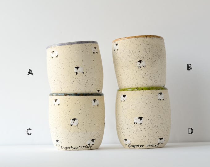 Little Sheep Cups | Handmade Pottery - Etsy