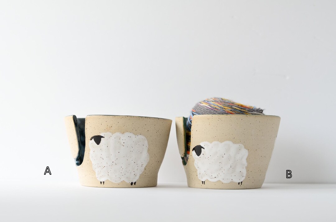 Sheep Yarn Bowl | Handmade Pottery | Gifts for Knitters | Gifts for ...