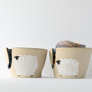 Sheep Yarn Bowl | Handmade Pottery | Gifts for Knitters | Gifts for ...
