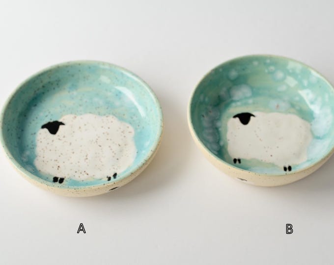 Celadon Shallow Sheep Bowls | Handmade Pottery | Handmade Ceramics - Etsy