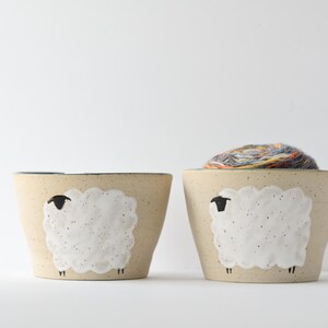 Sheep Yarn Bowl | Handmade Pottery | Gifts for Knitters | Gifts for ...
