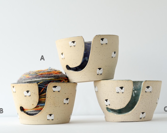 Small Sheep Yarn Bowl | Handmade Pottery | Gifts for Knitters | Gifts ...