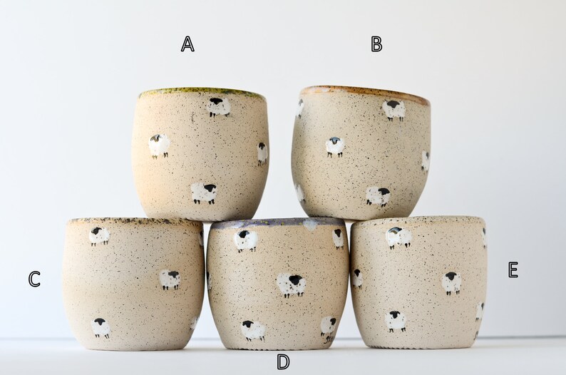 Little Sheep Cups Handmade Pottery - Etsy
