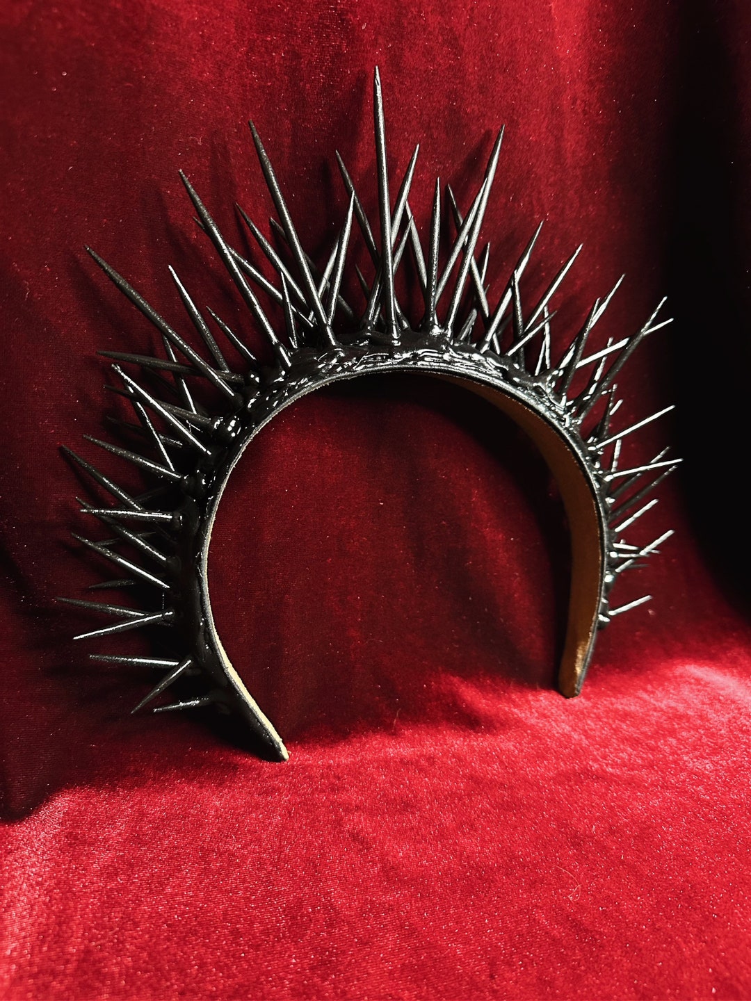 Black Crown of Thorns, Halo Crown, Gothic Crown, Black Tiara, Costume ...