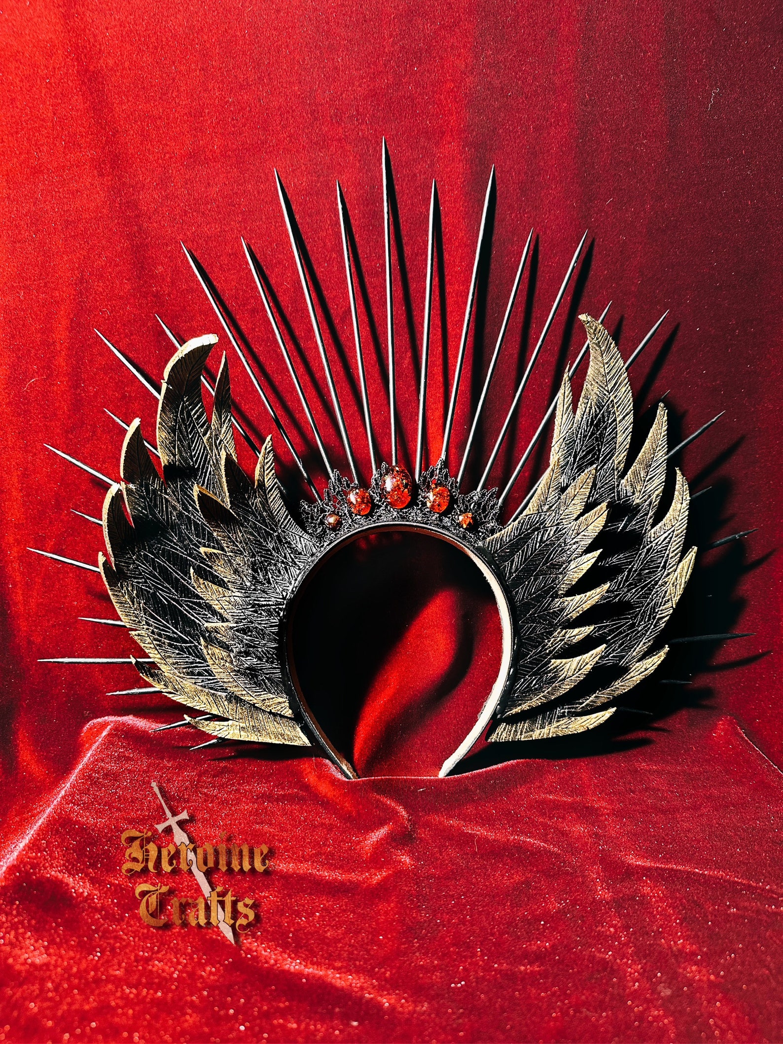 Dark Angel Crown, Halo Crown, Demon Crown, Black Halo Headpiece ...