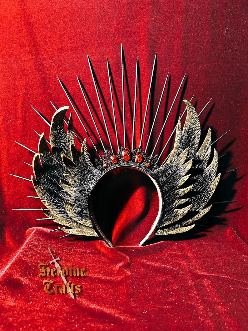 Dark Angel Crown, Halo Crown, Demon Crown, Black Halo Headpiece ...